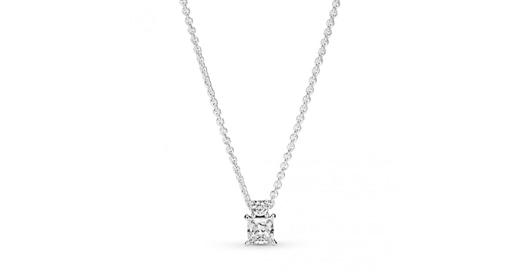 Pandora - Szikrázó collier kerek és szögletes medálos nyaklánc ...