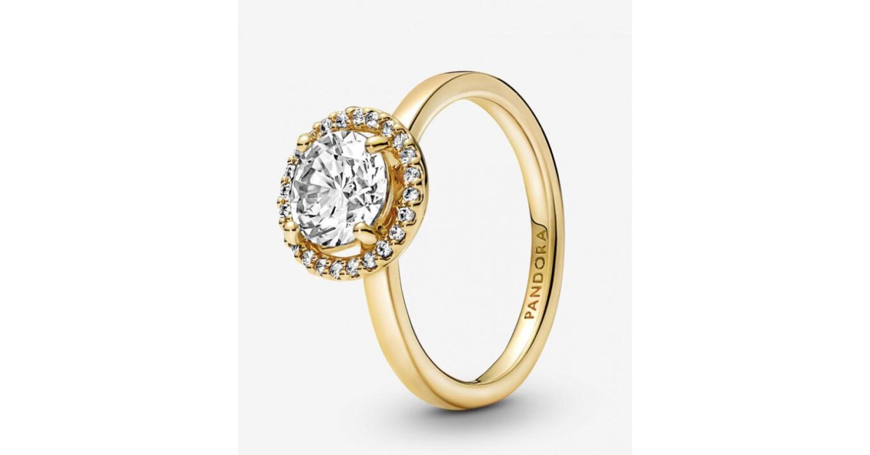 Pandora - Szikrázó kerek glória gyűrű - 161234C01-52, 34.800 Ft ...